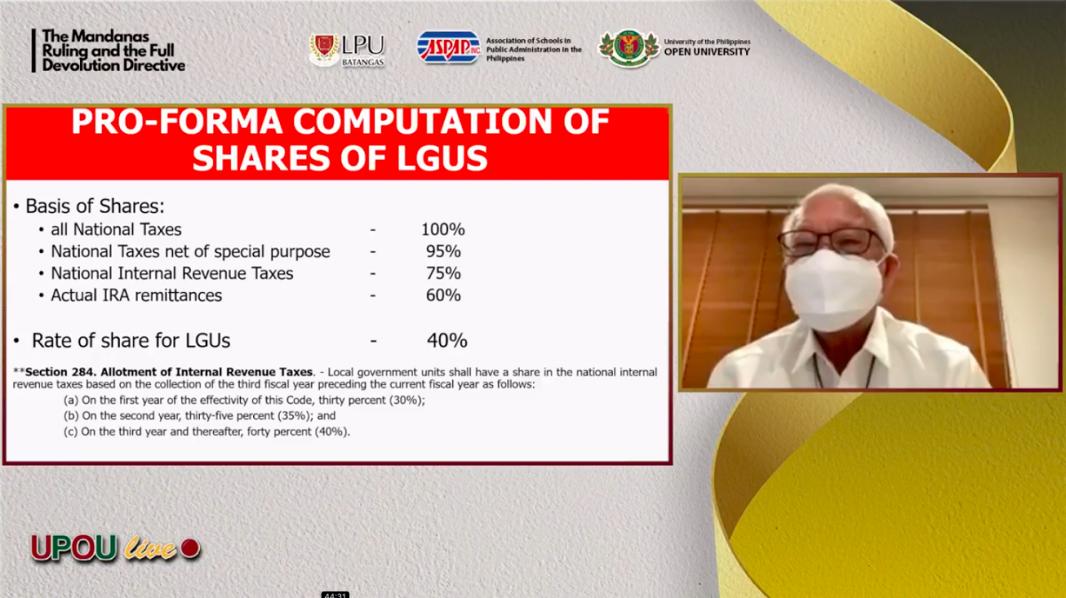 MPM Program holds webinar on the Mandanas Ruling and the Full ...
