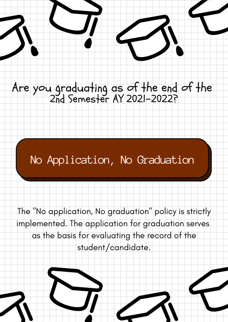 No Application, No Graduation – Second Semester AY 2021-2022 - Faculty ...
