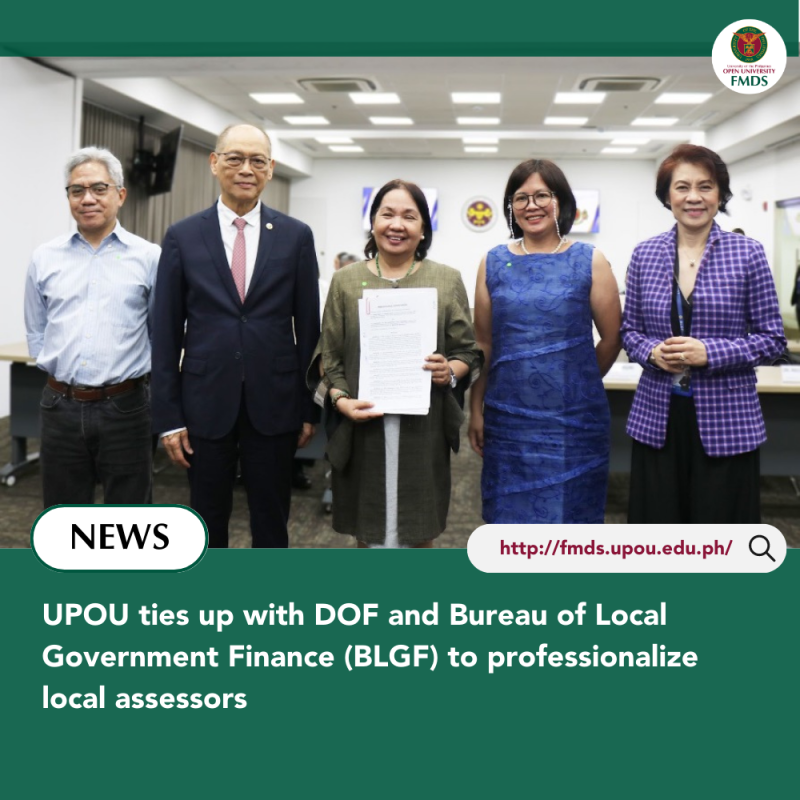 UPOU ties up with DOF and Bureau of Local Government Finance (BLGF) to ...
