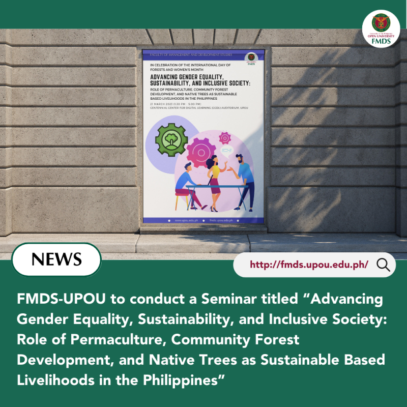 FMDS-UPOU to conduct a Seminar titled “Advancing Gender Equality ...