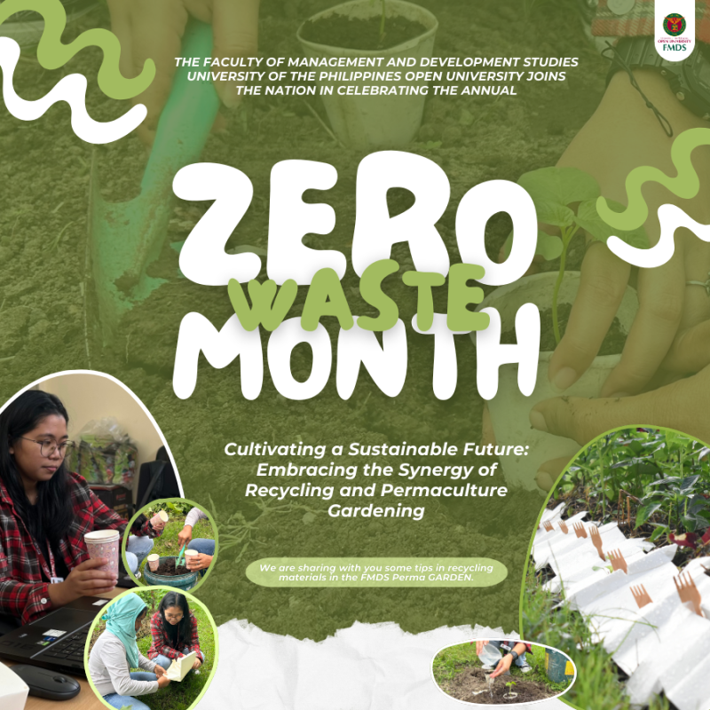 UPOU-FMDS joins the nation in celebrating the Zero Waste Month ...