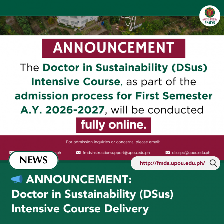Doctor in Sustainability - Faculty of Management and Development Studies